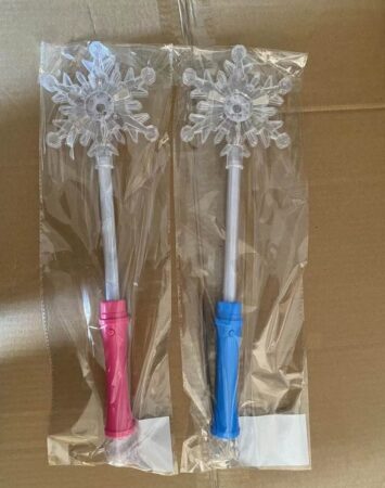 White Super Star Princess Magic Wand Snowflake Shining Sceptre Flash ...