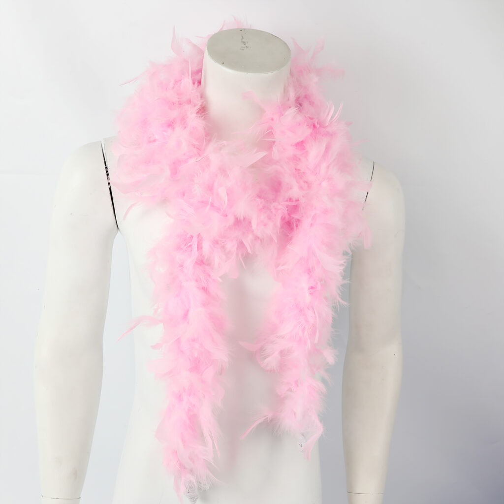 Necklace - Fluffy Turkey Feathers Boa-PINK - Sky Import Ltd